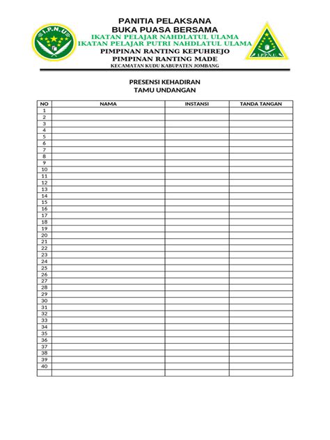 Presensi Kehadiran Pdf