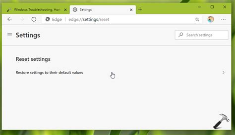 How To Reset Microsoft Edge Chromium