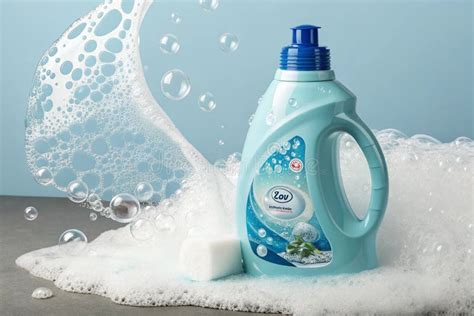 Large Family Sized Detergent Bottle With Foam Stock Illustration Illustration Of Fabric Foam