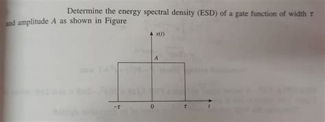 Solved Determine The Energy Spectral Density Esd Of A Gate