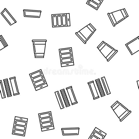 Plastic Packaging Food Container Seamless Pattern Vector Stock Vector