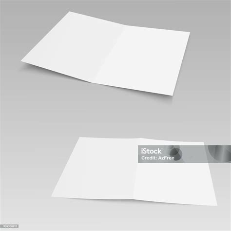 열린된 잡지 저널 책자 엽서 전단 명함 또는 안내 책자를 비웃는 다 벡터 일러스트입니다 공란에 대한 스톡 벡터 아트 및 기타 이미지 Istock