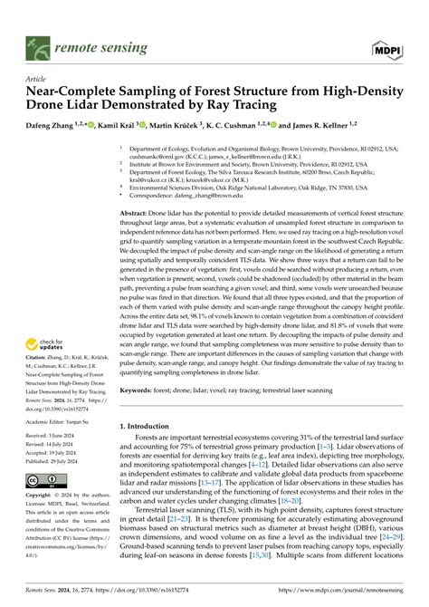 Pdf Near Complete Sampling Of Forest Structure From High Density