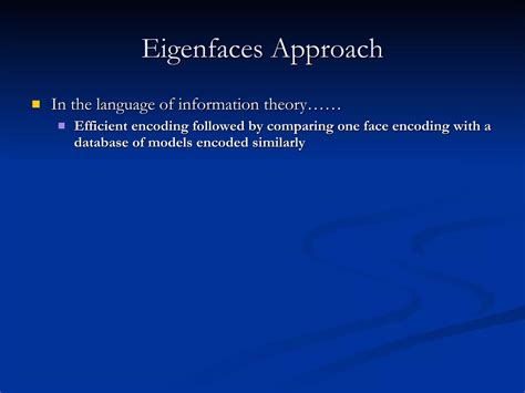 Eigenface For Face Recognition Ppt