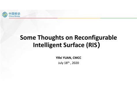 Pdf Some Thoughts On Reconfigurable Intelligent Surface Ris