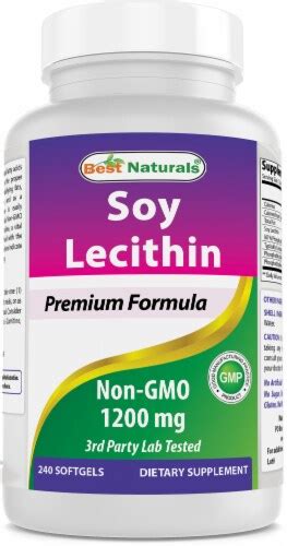 Best Naturals Soy Lecithin Non Gmo 1200 Mg 240 Softgels 240 Softgels Kroger