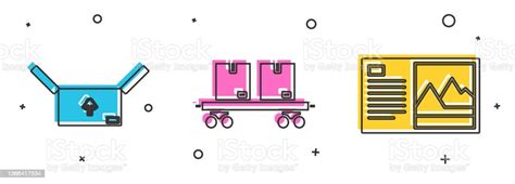 교통 기호 철도 마차 및 엽서 아이콘으로 골판지 상자를 설정합니다 벡터 고무도장에 대한 스톡 벡터 아트 및 기타 이미지 고무도장 고풍스런 교육 강좌 Istock