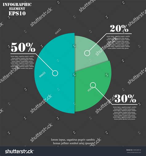 Pie Chart Infographics Place Text Stock Vector Royalty Free 390538918 Shutterstock