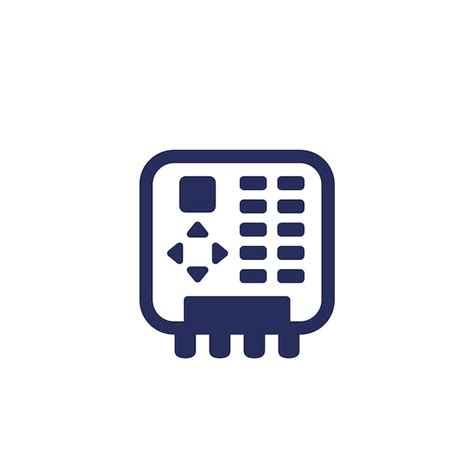 Premium Vector Plc Icon On White Programmable Logic Controller