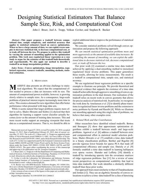 Pdf Designing Statistical Estimators That Balance Sample Size Risk