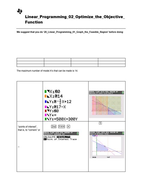 Linearprogramming02optimizetheobjectivefunctionteacher Pdf