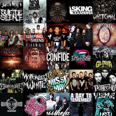 Metalcore Band Logos Collage