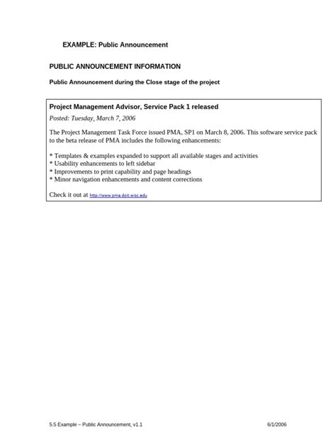 5 5 Example Public Announcement V1 1 Pdf