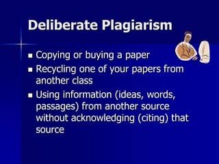 Avoiding Plagiarism Ppt