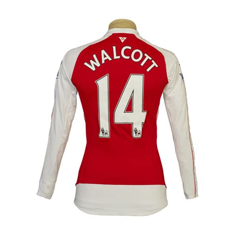 Theo Walcott Home Long Sleeve 2015 2016 Arsenal Matchworn Shirts