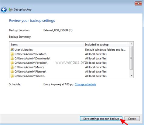 how to use windows backup to backup and restore your personal files