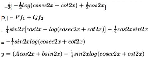 Solve By The Method Of Variation Of Parameters D2y Dx2 4y Cot2x Sarthaks Econnect