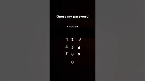 Guess My Password Youtube