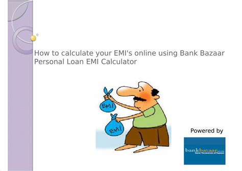 Pdf How To Calculate Your Emis Online Using Bankbazaar Personal Loan Emi Calculator Dokumen