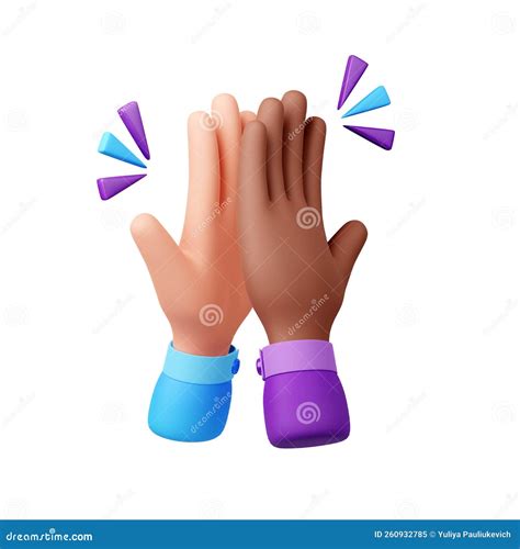 3d Render Of Hands Clapping With Sound Effect Stock Illustration Illustration Of Happiness
