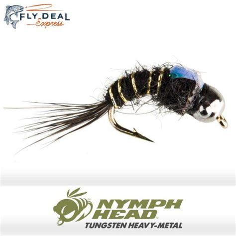 Nymph Head Hares Ear Flashback Black Fly Deal Flies