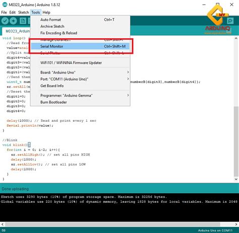 สอนใช้งาน arduino โมดูลแสดงผลตัวเลข 74hc595 4หลัก ขาย arduino อุปกรณ์