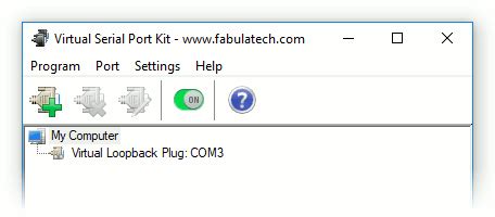 Configuring Loopback Plug Virtual Serial Port Kit User Manual