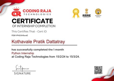 pratik kothavale on linkedin python internship pythoninternship codingrajatechnologies