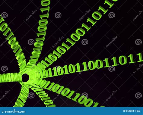 Computer Science Binary Digits Stock Illustration Illustration Of
