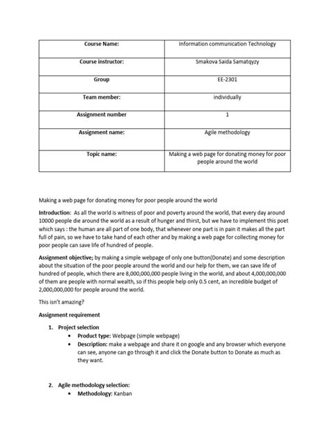 Ict Assignment Pdf Information Technology Computing