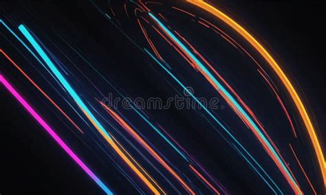 Close Up View Vibrant Abstract Pattern Colorful Lines And Curves