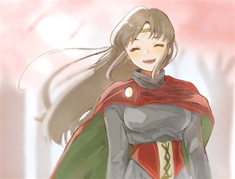 Safebooru 1girl Breasts Brown Hair Cape Circlet Closed Eyes Dress Gensou Suikoden Gensou