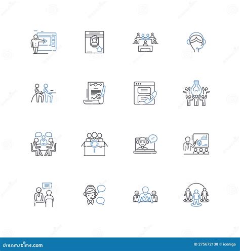 Intercultural Communication Line Icons Collection Diversity Globalization Multiculturalism