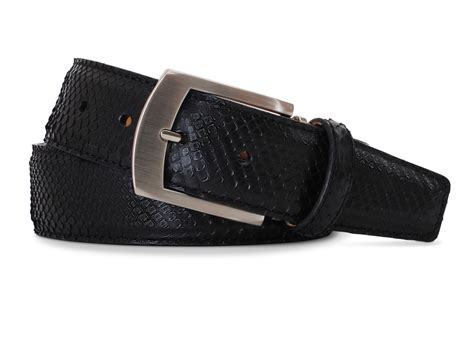 Black Matte Python Belly Cut
