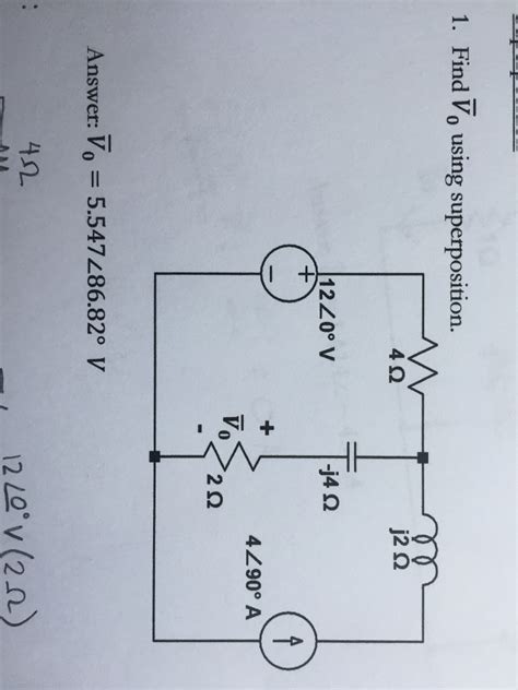 Solved Find V Using Superposition V Chegg
