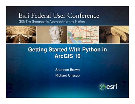 Pdf Getting Started With Python In Arcgis Feduc2011 Dokumentips