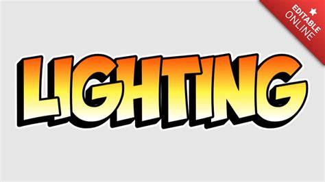 Lighting Text Effect Generator