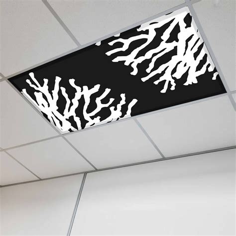 Coral Black Fluorescent Light Covers Coastal White Ocean Marine