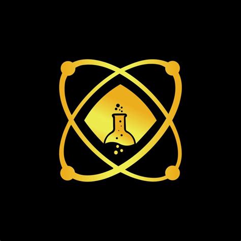 Premium Vector Chemical Flask Golden Illustration
