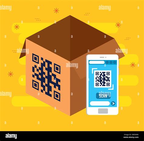 Qr Code Inside Smartphone And Box Vector Design Stock Vector Image Art Alamy