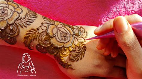 Latest Beautiful Floral Henna Design For Back Hand Beautiful Floral