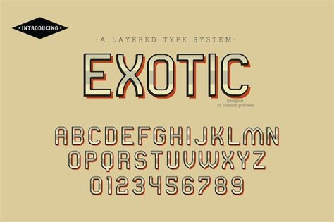Premium Vector Exotic Typeface For Labels And Different Type Designs