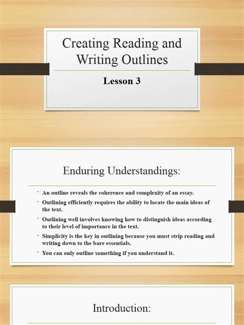 Creating Reading And Writing Outlines Pdf