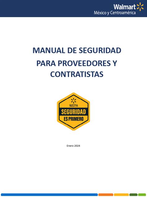 Manual De Seguridad Para Proveedores Y Contratistas Versión 2024 Pdf La Seguridad