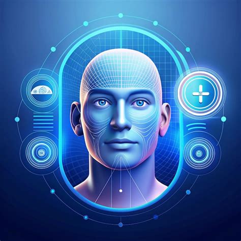 3d Face Recognition Illustration Concept Of Facial Recognition Face Id System Biometric