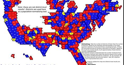 Geographically Approximate Population Normalized 2016 Voting Results