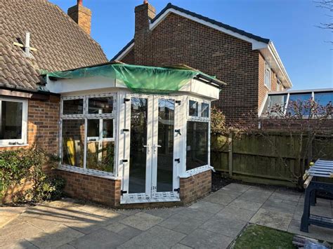 Lane And Peach Bungalow Conservatory With Our Ilite Flat Roof System