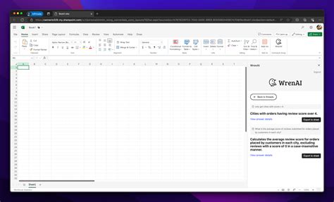 Connect From Excel Wren Ai