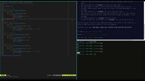 advent of code 2022 in python day 8 solved and refactored youtube