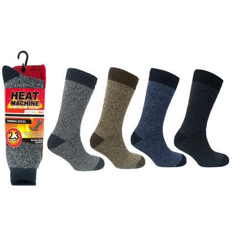 otterdene mens twist heat machine thermal socks assorted mole online